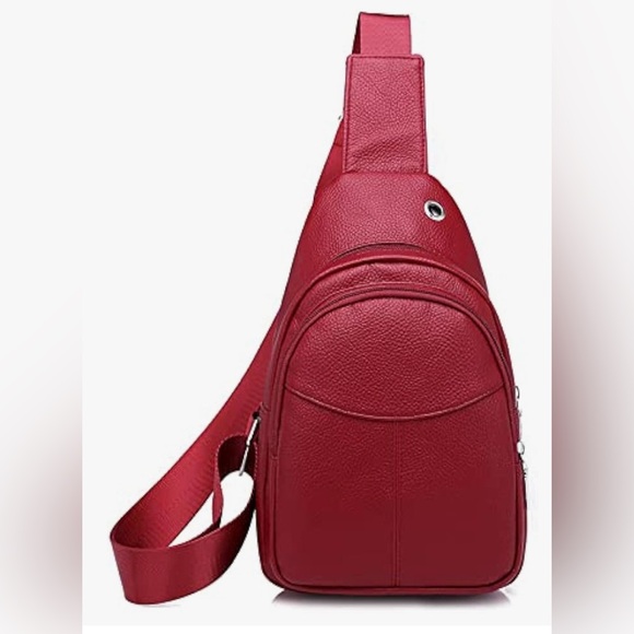 Bags | Dark Red Sling Bag | Poshmark